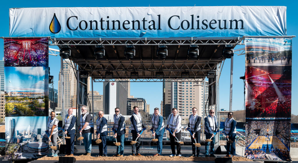 Oklahoma City and Thunder break ground on Continental Coliseum | Flintco